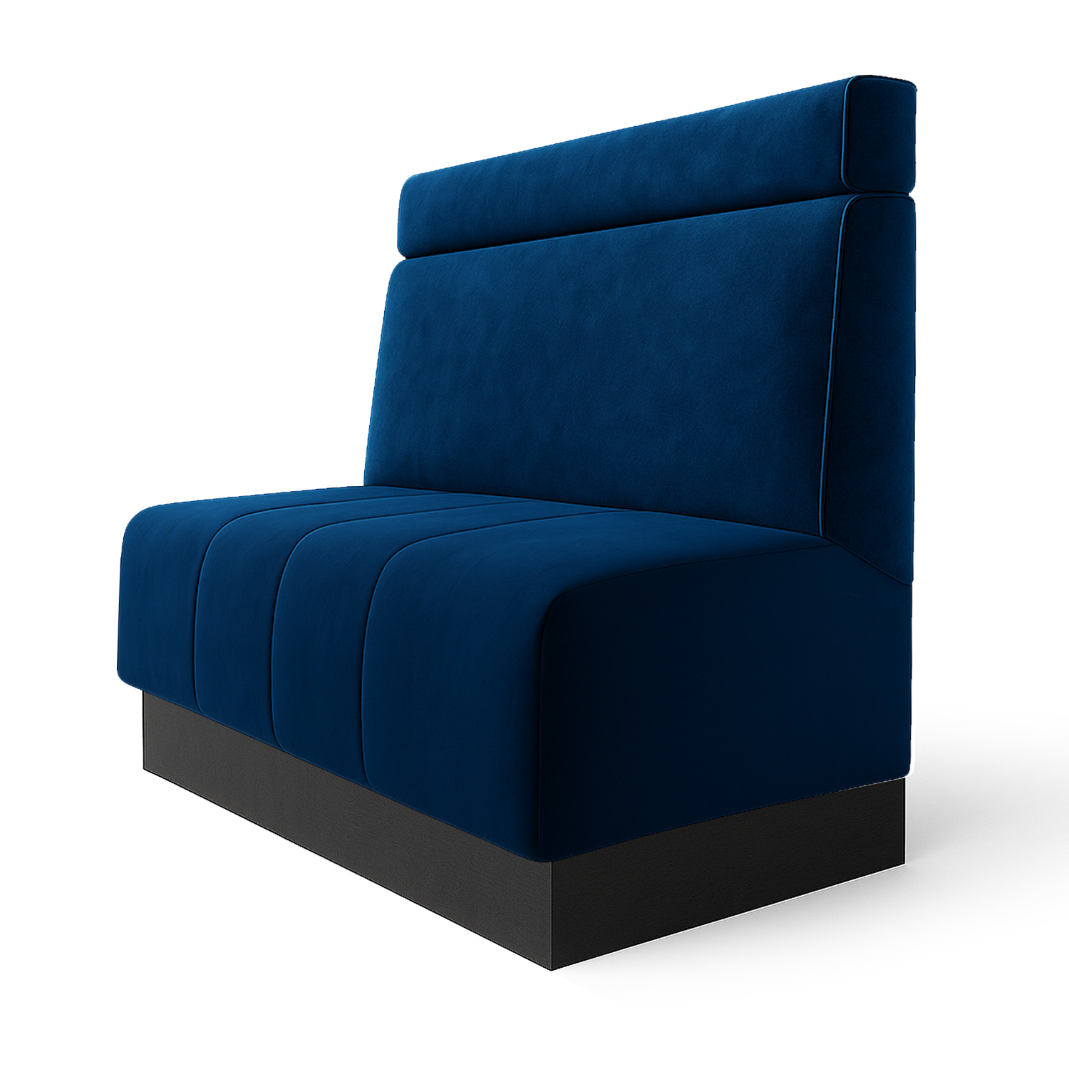 Fischer S | Gastrobank | B:H 120 x 140 cm | Blau | Kopfteil | Samt ...