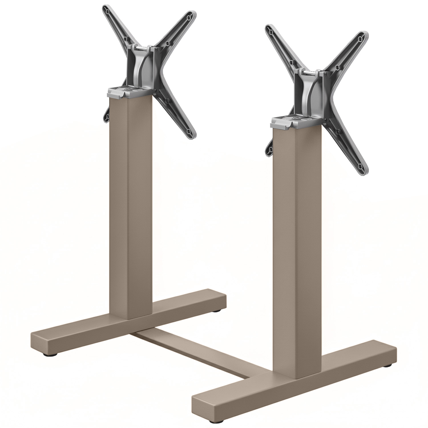 CATANIA | Bistro Doppel Tischgestell | Taupe | Höhe: 72 cm | Säule: 6 x ...