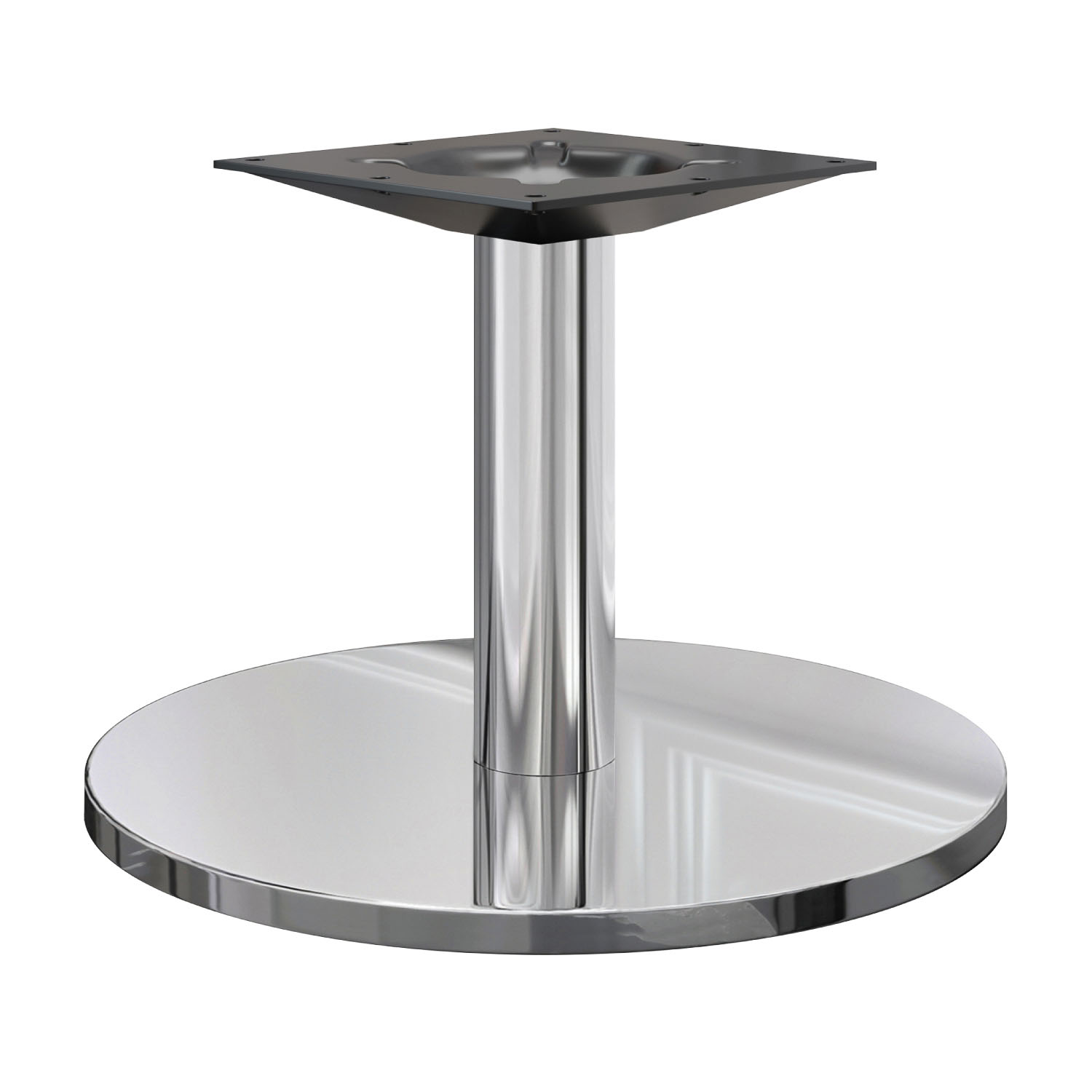 NIZZA | Bistro Lounge Bordstel | Rustfrit stål | Fod: Ø 50 cm | Højde ...